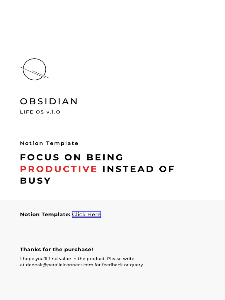 Obsidian OS | PDF | Self-Improvement