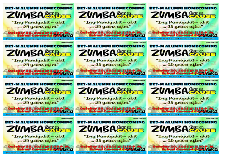 Ticket For Zumba For A Cause-Final | PDF