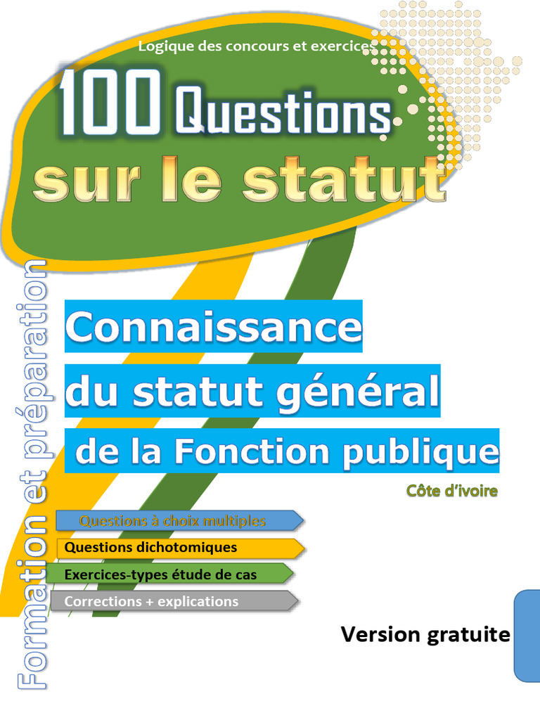 Logique Des Concours Et Exercices 100 Questions Sur Le STATUT | PDF