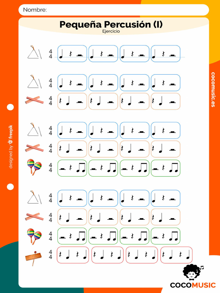 P MEDIO - 7 8 9 10 - Instrumentos de Pequeña Percusión (I) (Ejercicio ...