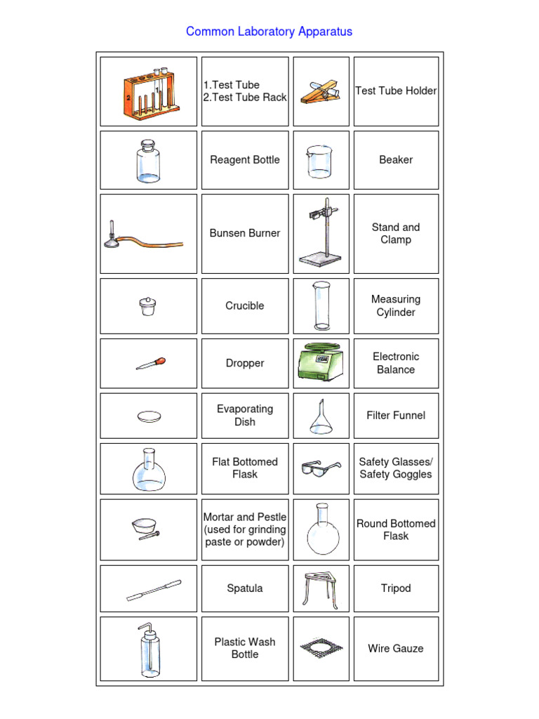 Common Laboratory Apparatus | PDF | Science & Mathematics
