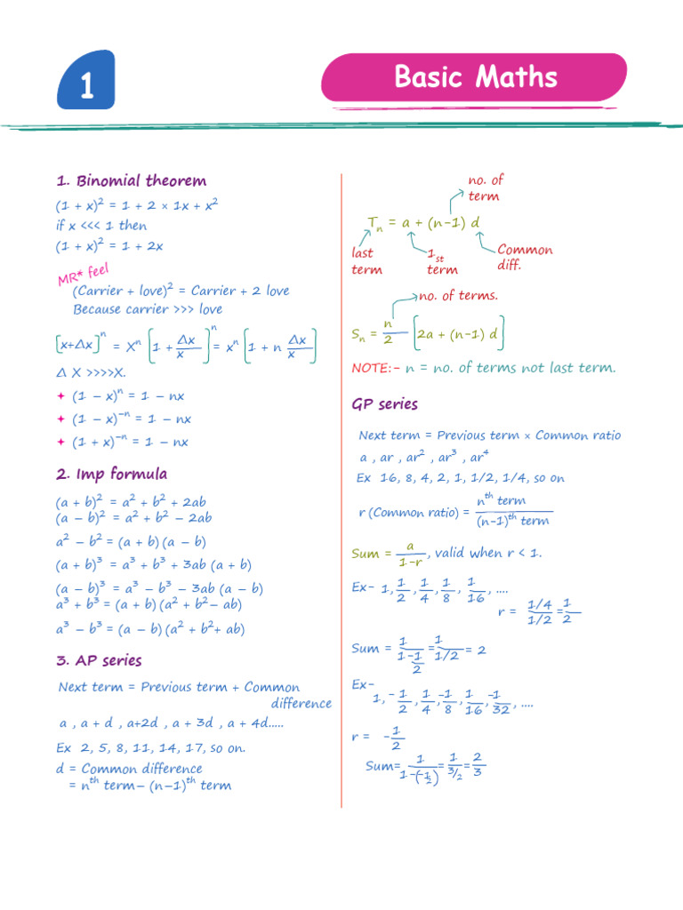 01 - Basic Maths - Final | PDF