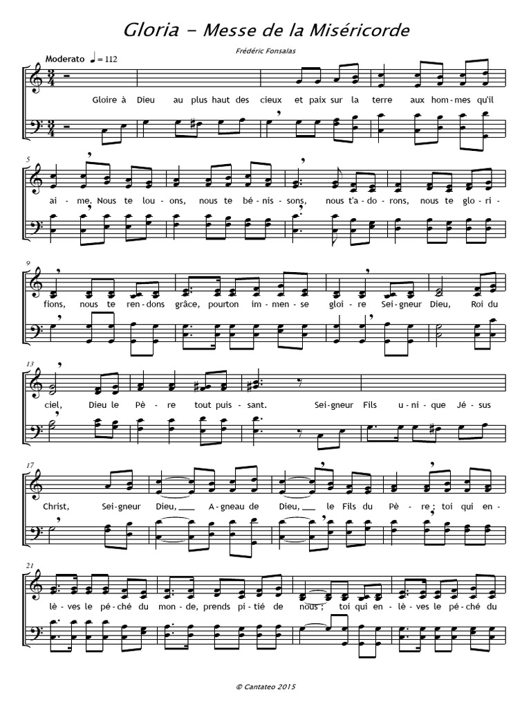 Gloria - Messe de La Misericorde | PDF