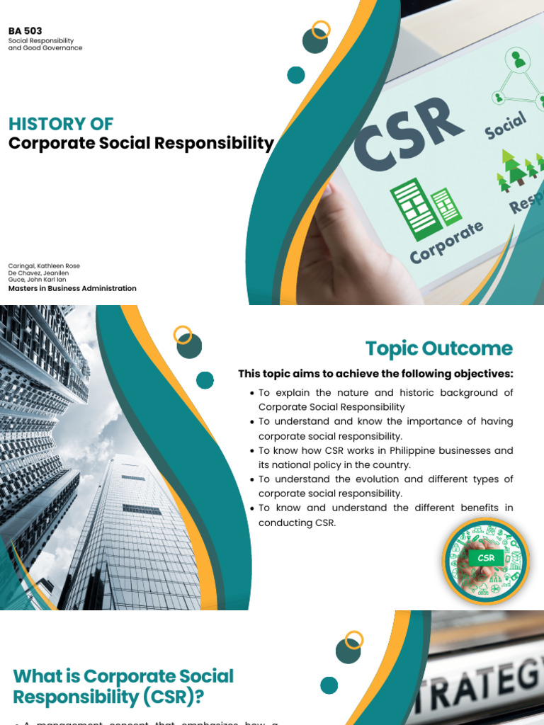 01 Report History of CSR | PDF | Business | Social Science