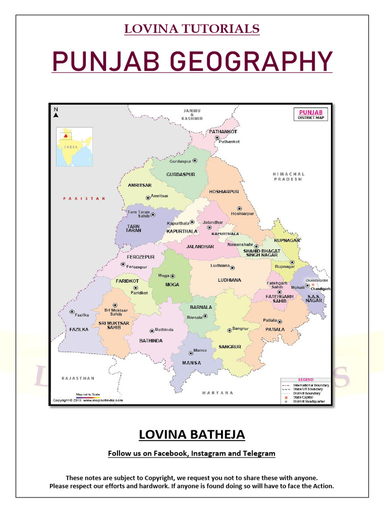 Punjab Geography | PDF