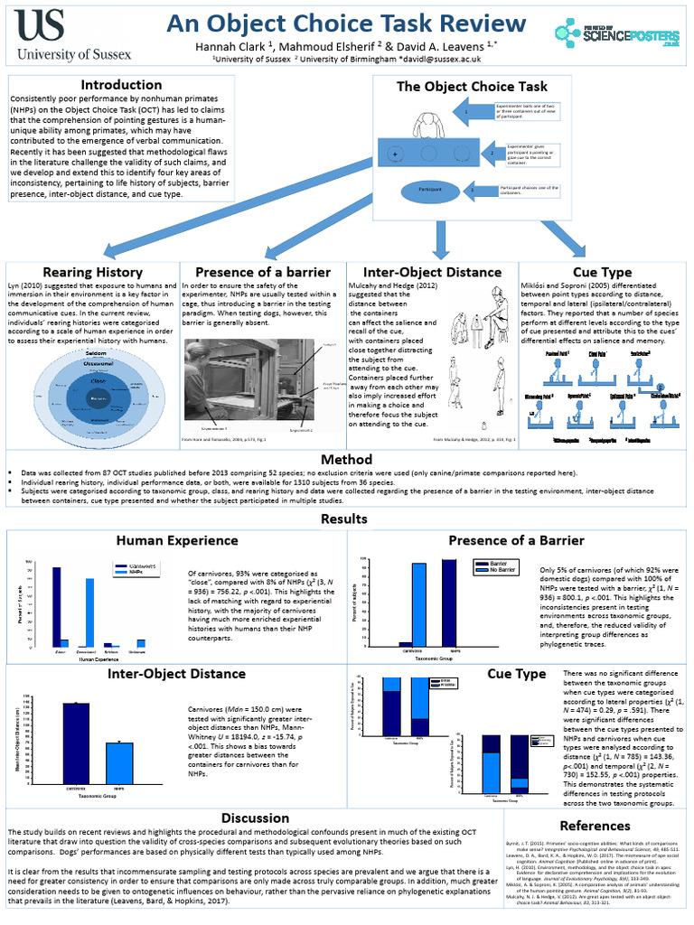 An Object Choice Task Review | PDF