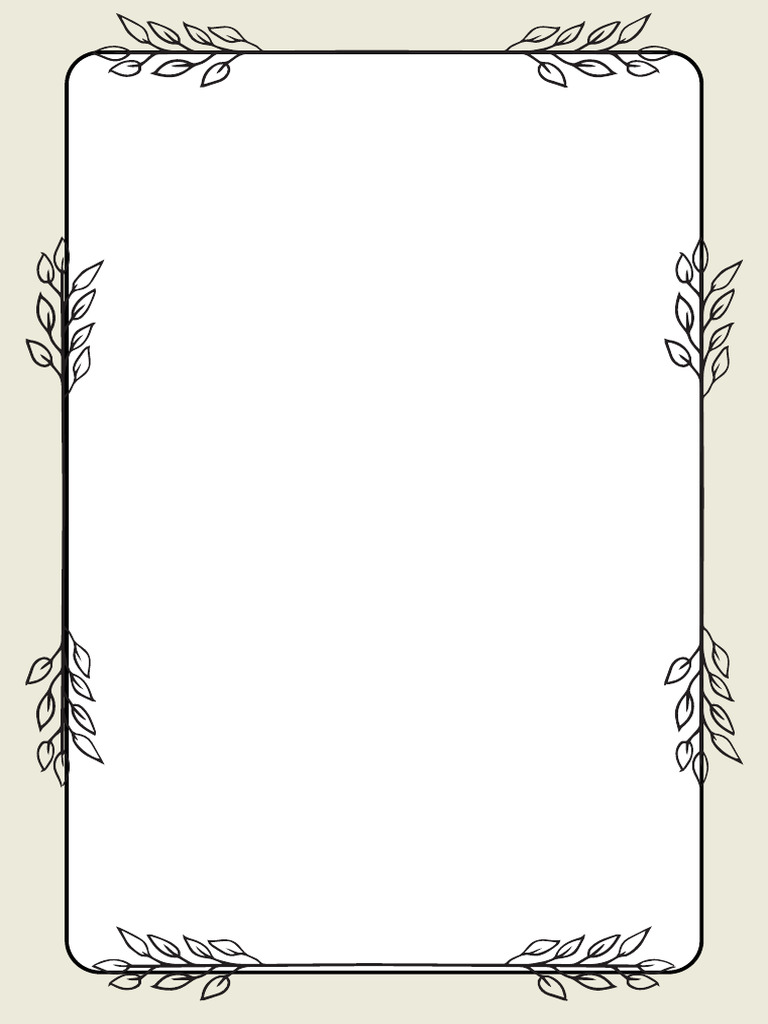 Beige Aesthetic Floral Page Border | PDF