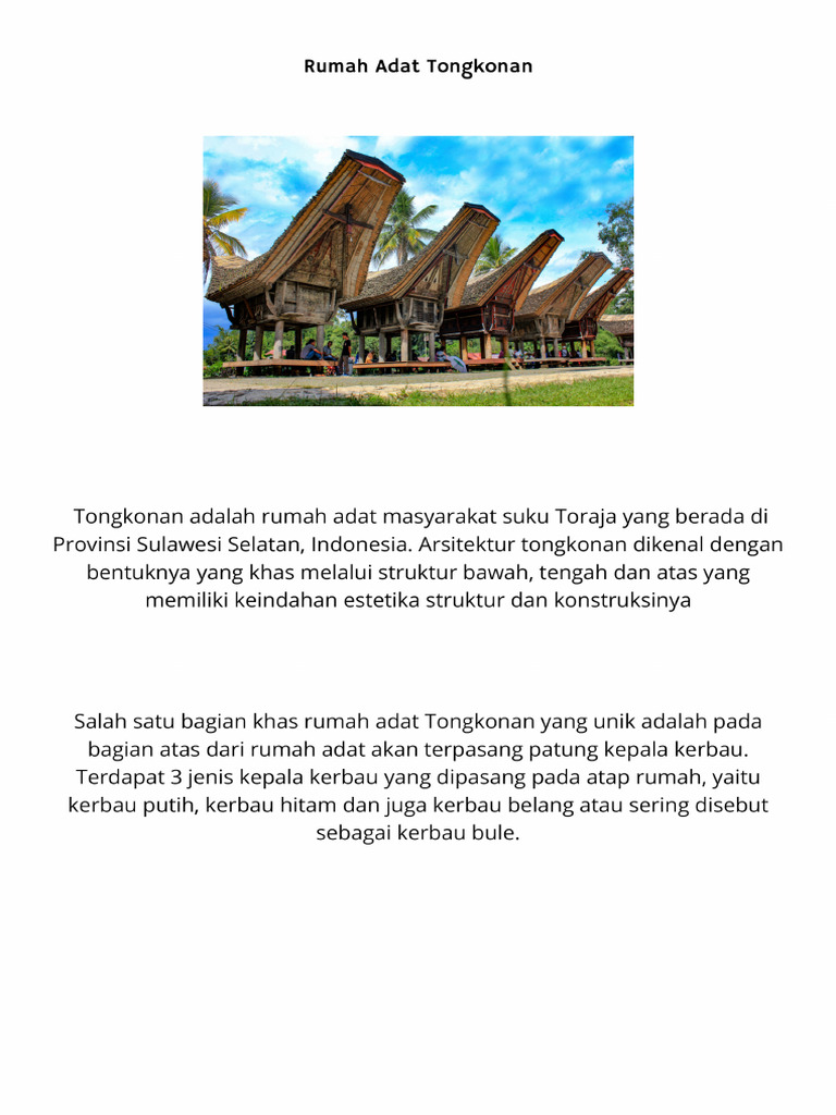 Rumah Adat Tongkonan | PDF