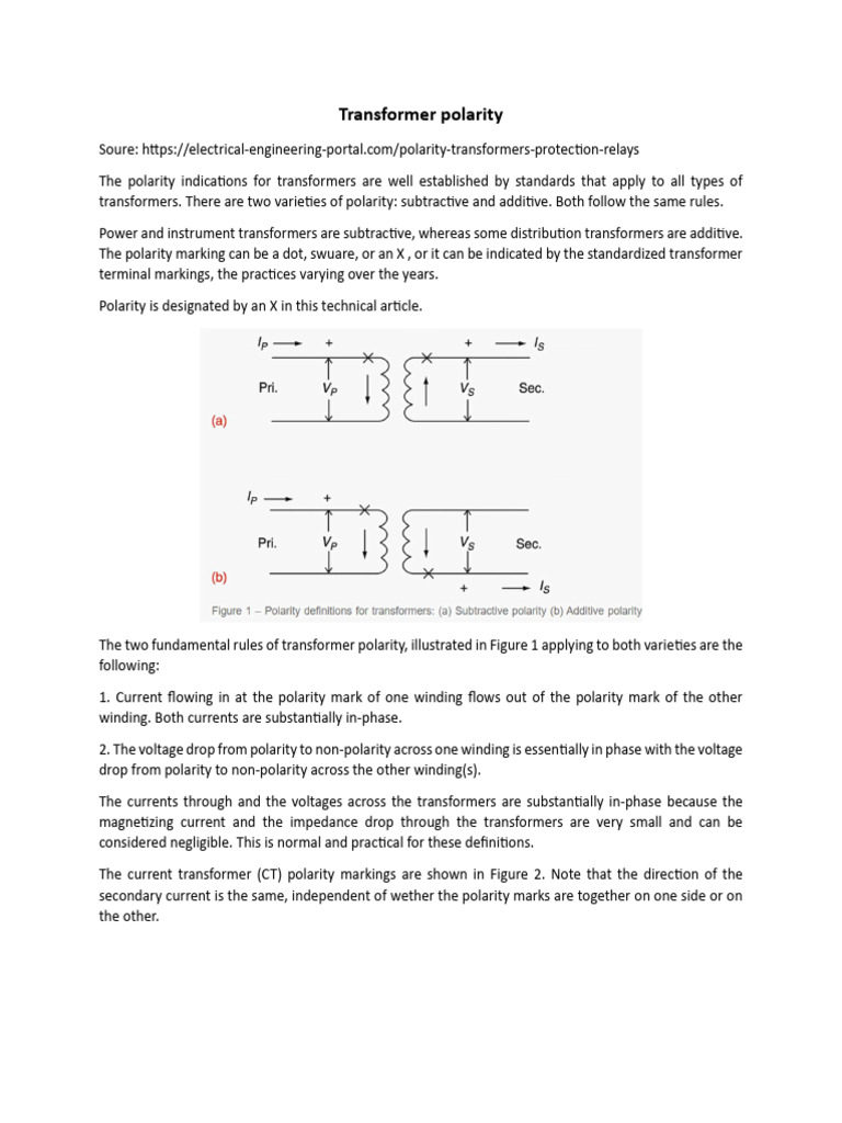 Transformer Polarity 1 | PDF | Technology & Engineering