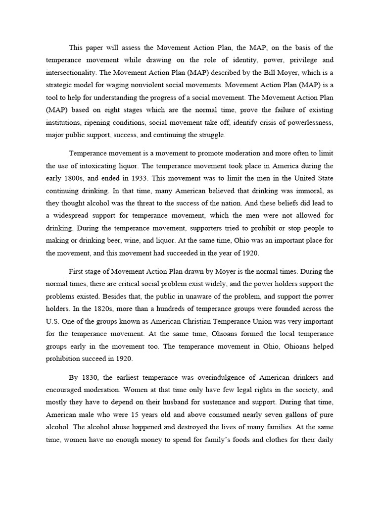 Lim Yan Yee, Research Essay (The Temperance Movement) | PDF