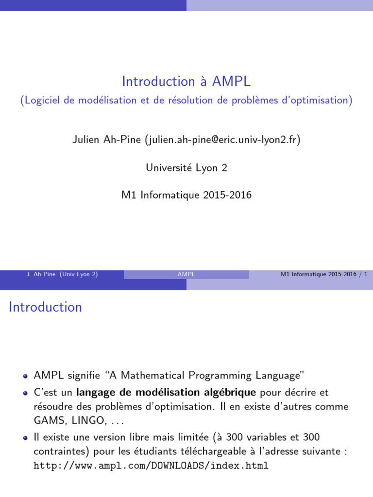 Ampl Introduction | PDF