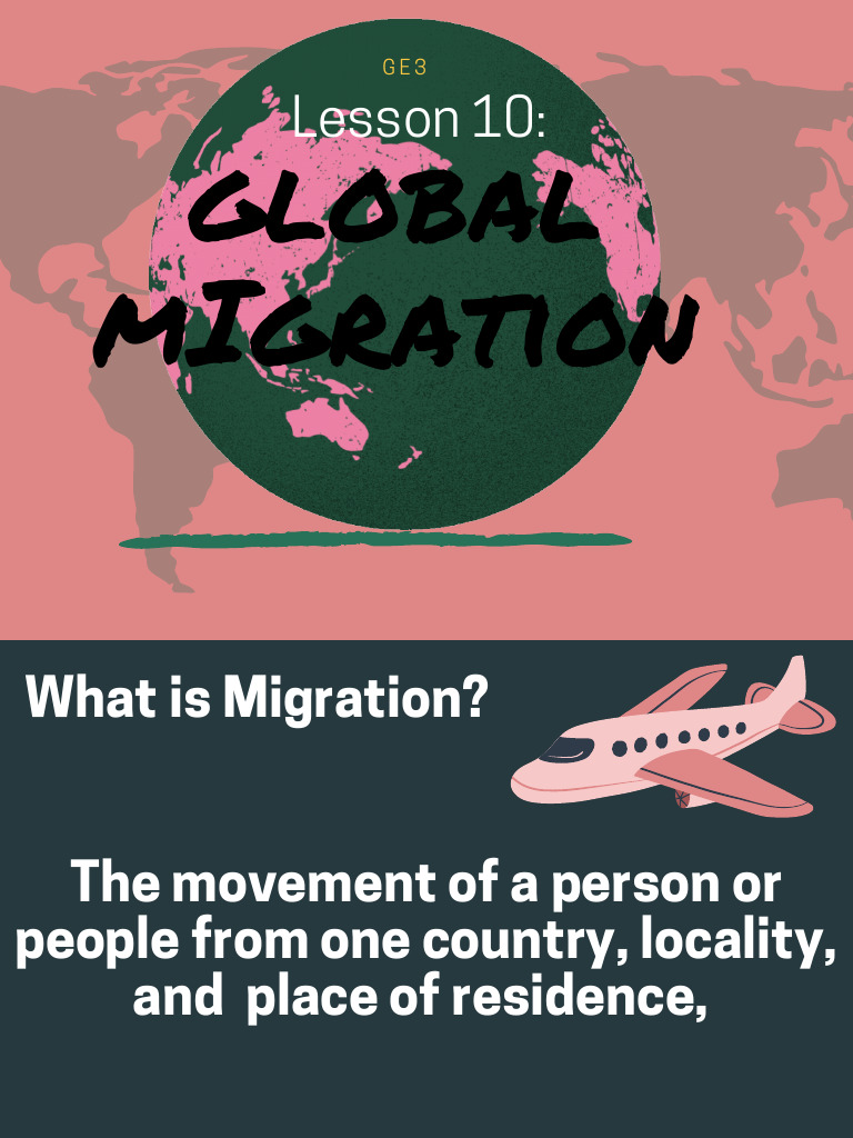 Lesson 10 Global Migration | PDF