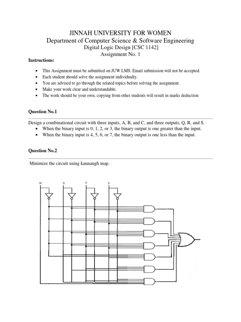 DLD Assignment 1 | PDF