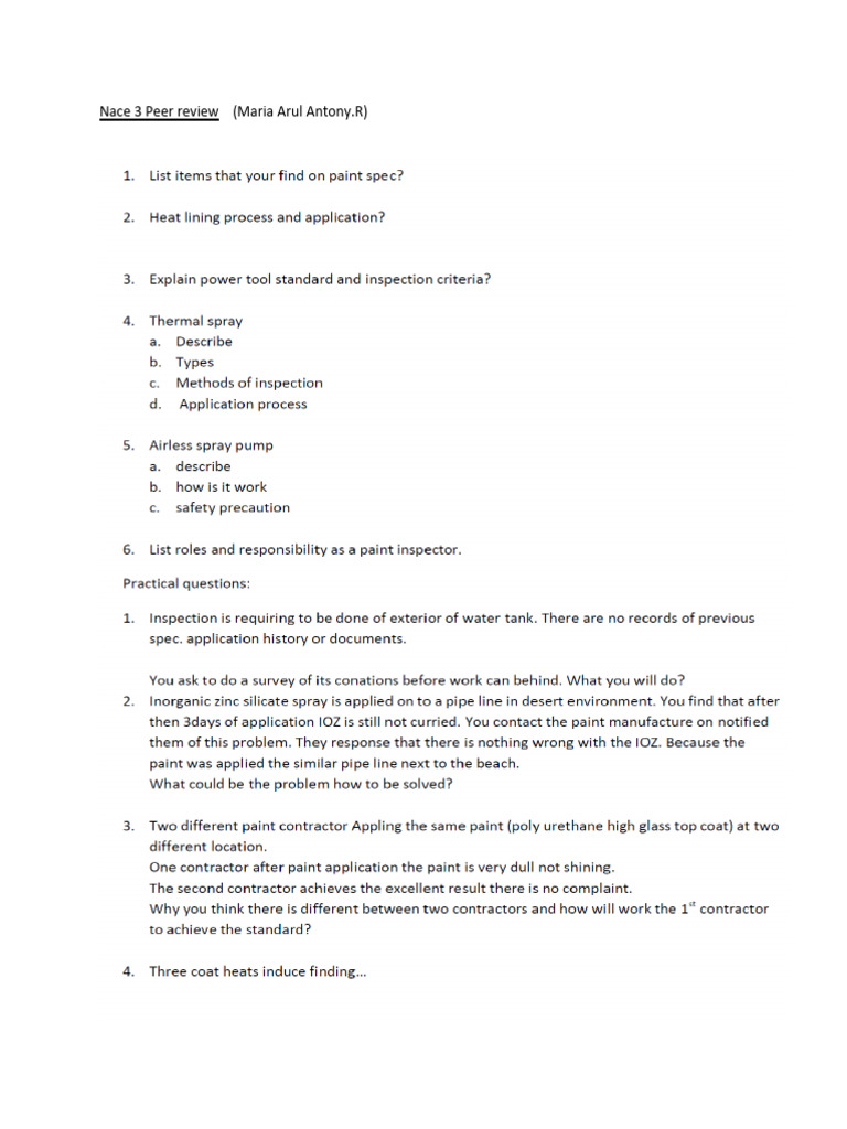 Nace 3 Peer Review (MAA R) | PDF