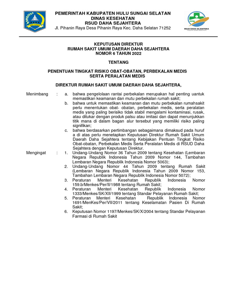 Penentuan Tingkat Risiko | PDF