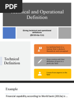 Technical vs. Operational Definitions | PDF | Definition | Word