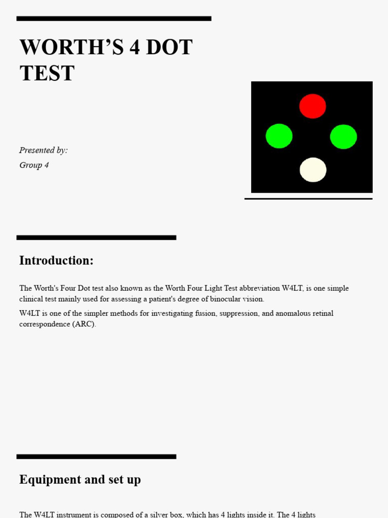 Worth 4 Dot Test | PDF
