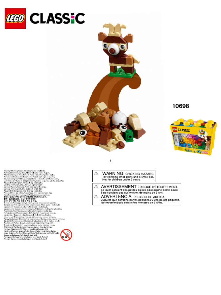LEGO Classic 10698 Large Creative Brick Box Building Instruction Oh ...