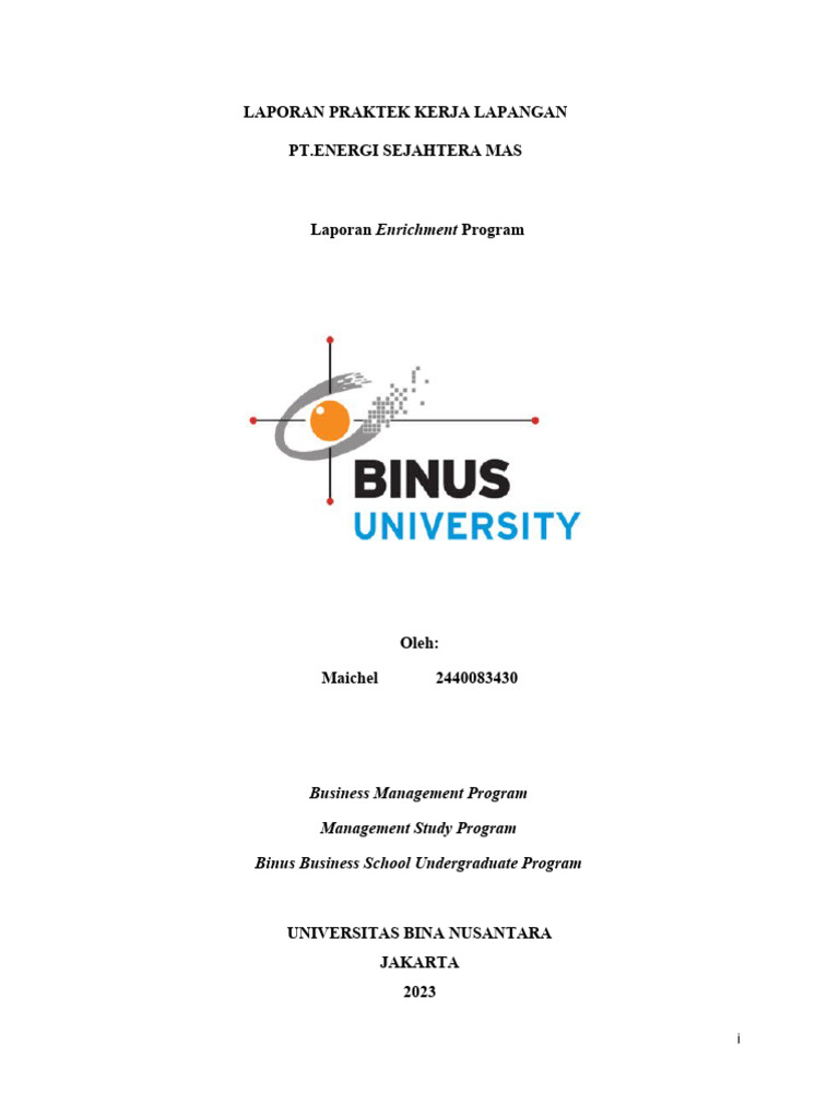 Laporan Magang PT ESM | PDF