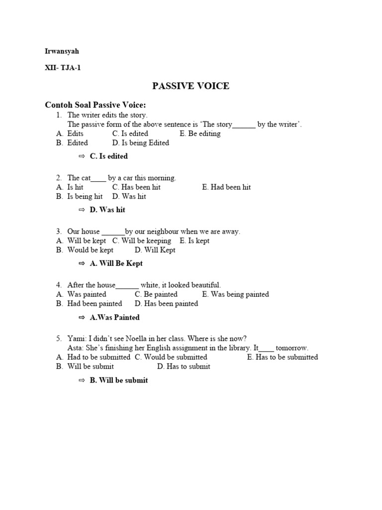 Passive Voice Ane | PDF