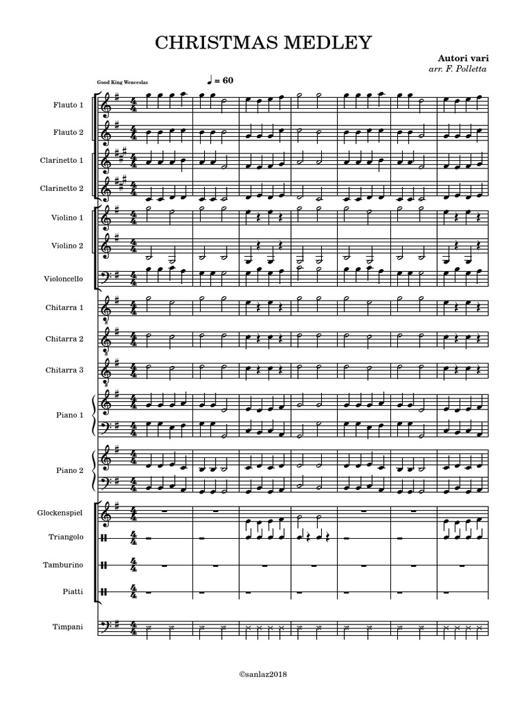 CHRISTMAS MEDLEY-Partitura e Parti | PDF