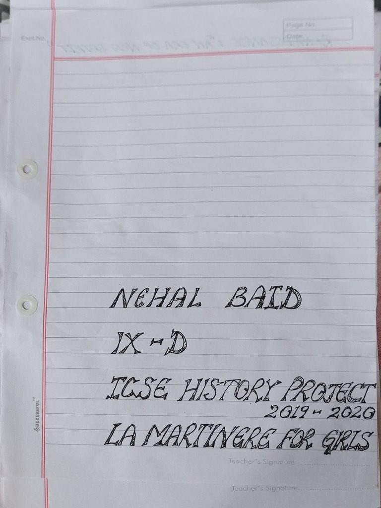 Icse History Project Class 9 | PDF