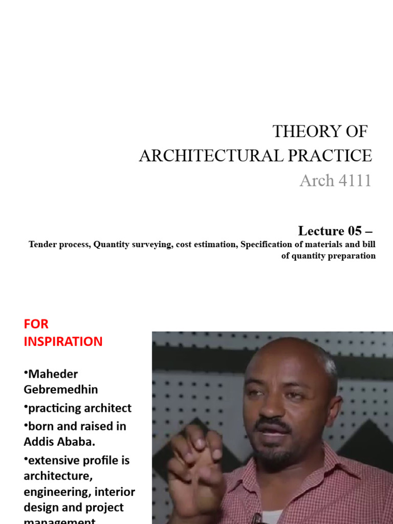 Tendering and Quantity Surveying Guide | PDF | Specification (Technical Standard) | Procurement