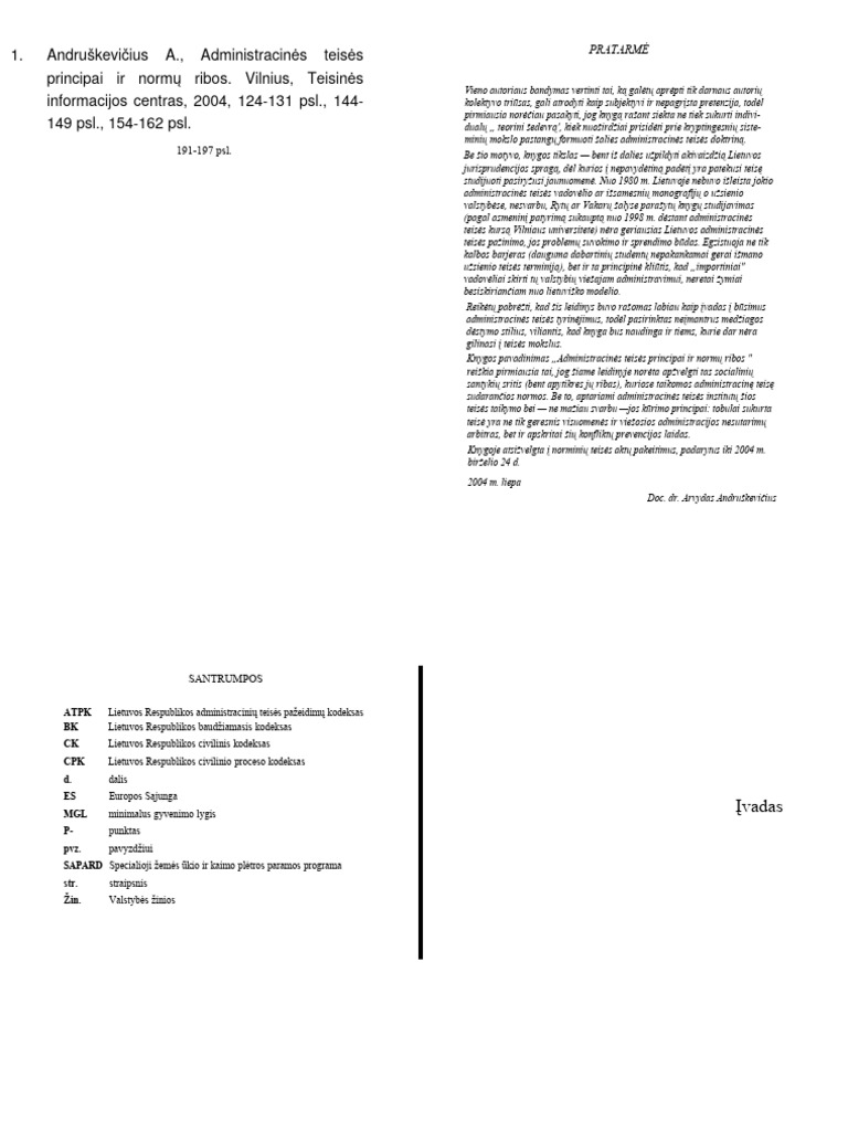 Administracinės Teisės Principai Ir Normų Ribos Knyga | PDF