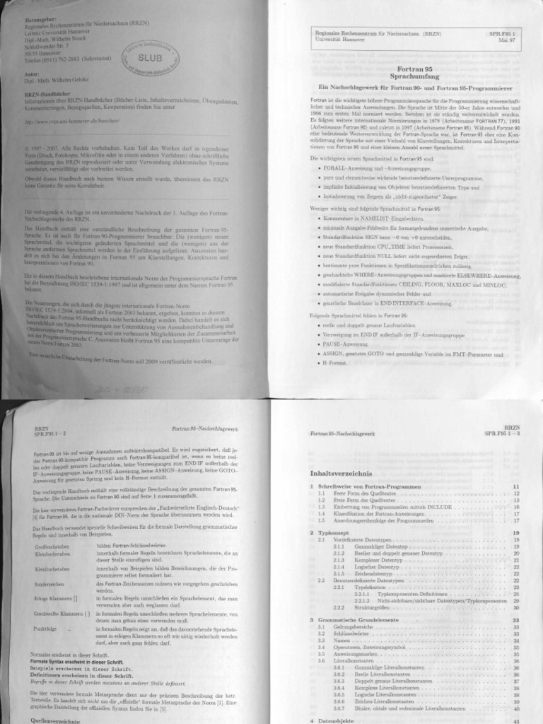 Fortran 95 Handbuch | PDF Fortran 95 Handbuch | PDF