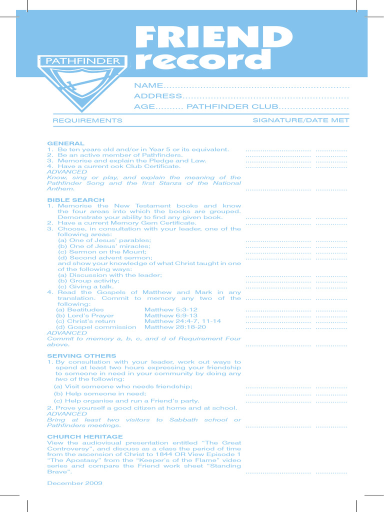 Friend Record | PDF