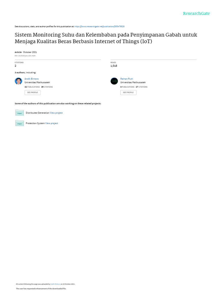 Monitoring Suhu & Kelembaban IoT | PDF
