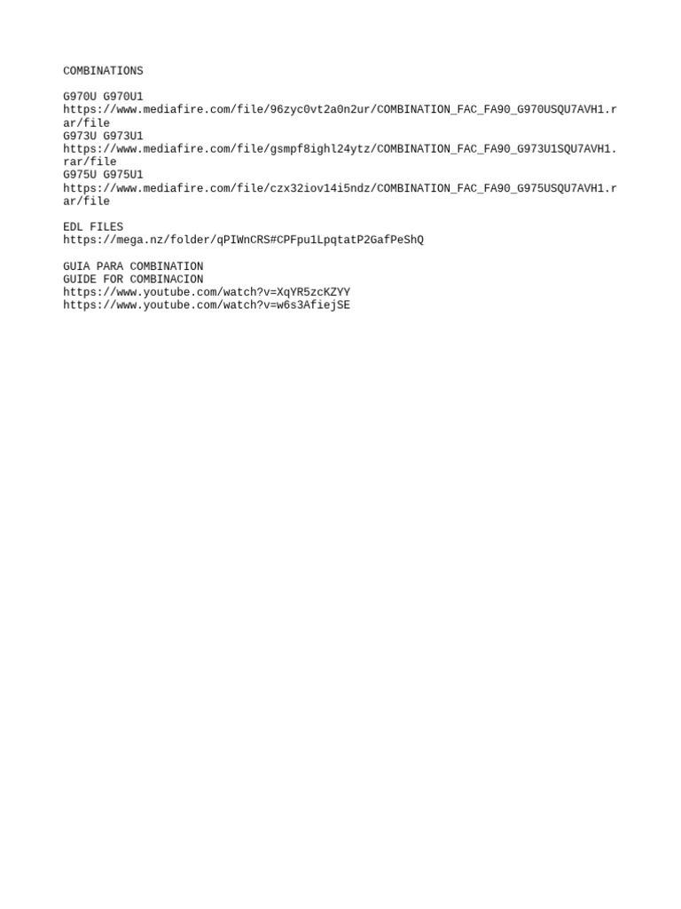 G970u G973u G975u Combination+Edl For Unlock | PDF