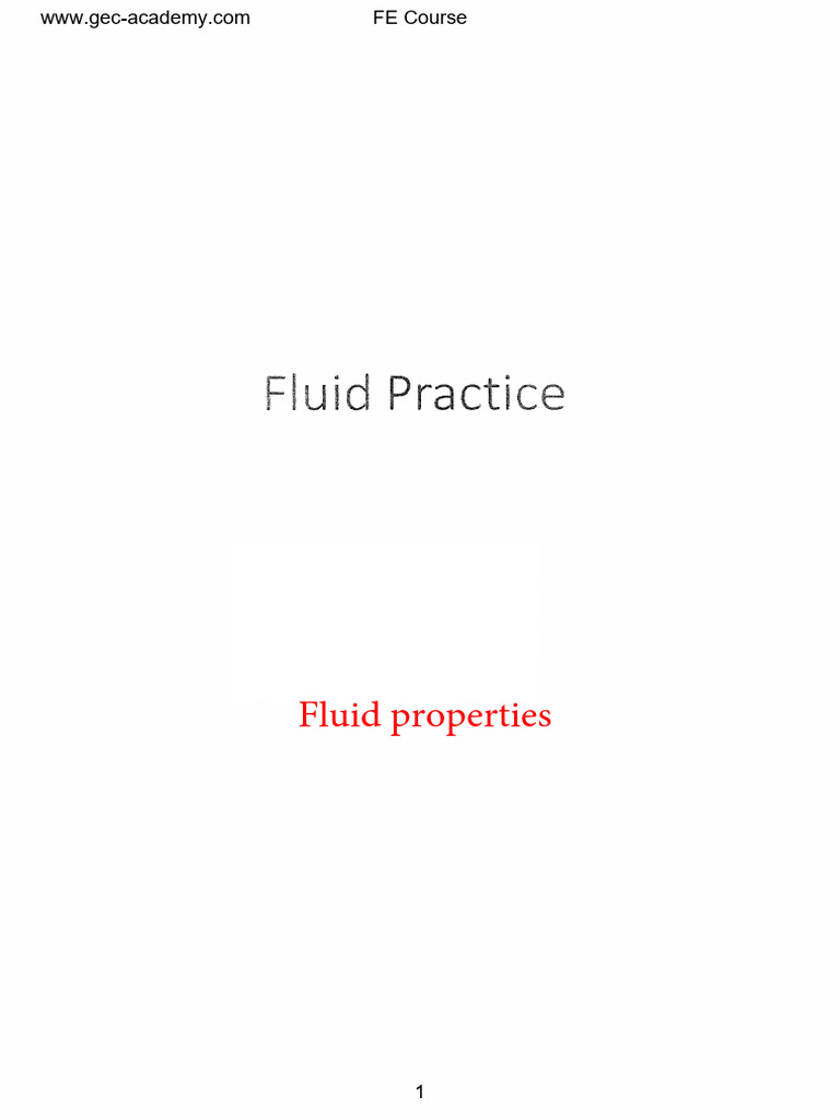 23-Fluid Practice 1 | PDF
