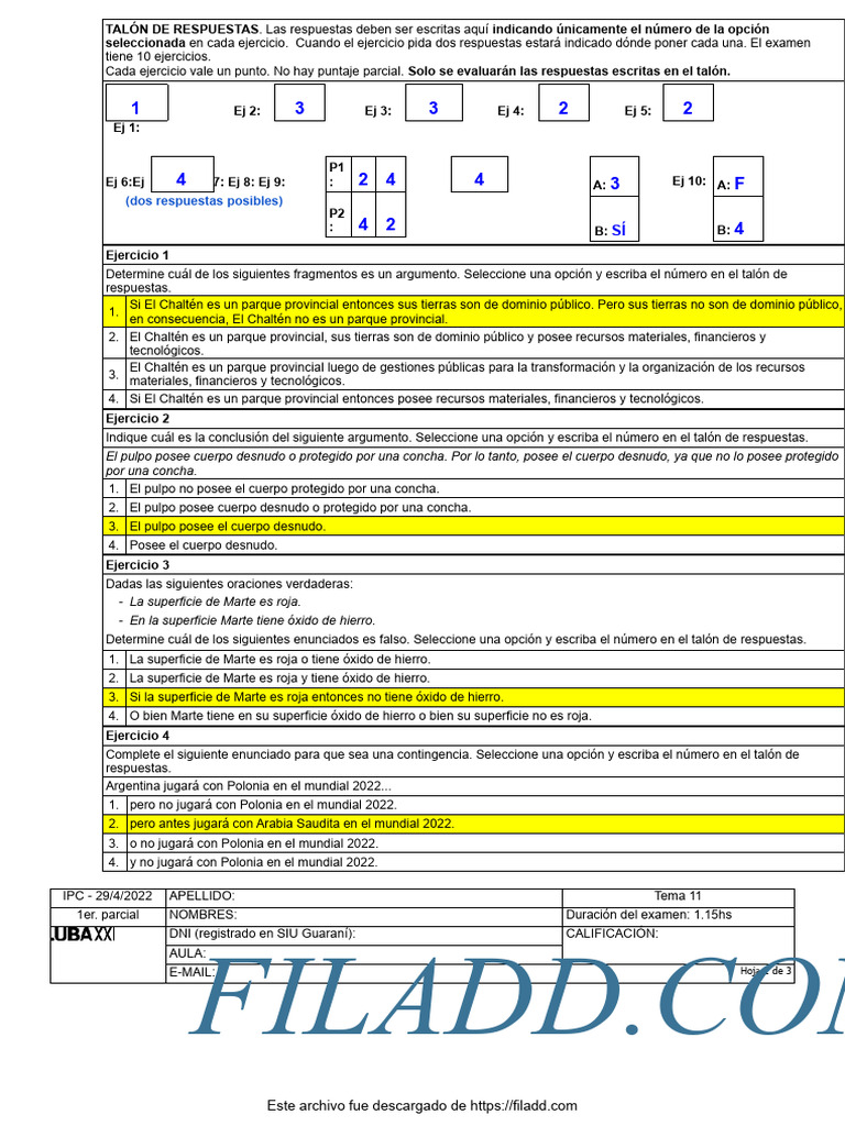 Primer Parcial 2c-Ipc | PDF