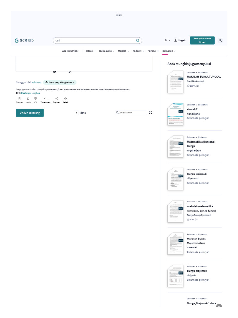 Pengertian dan Perhitungan Bunga Majemuk | PDF