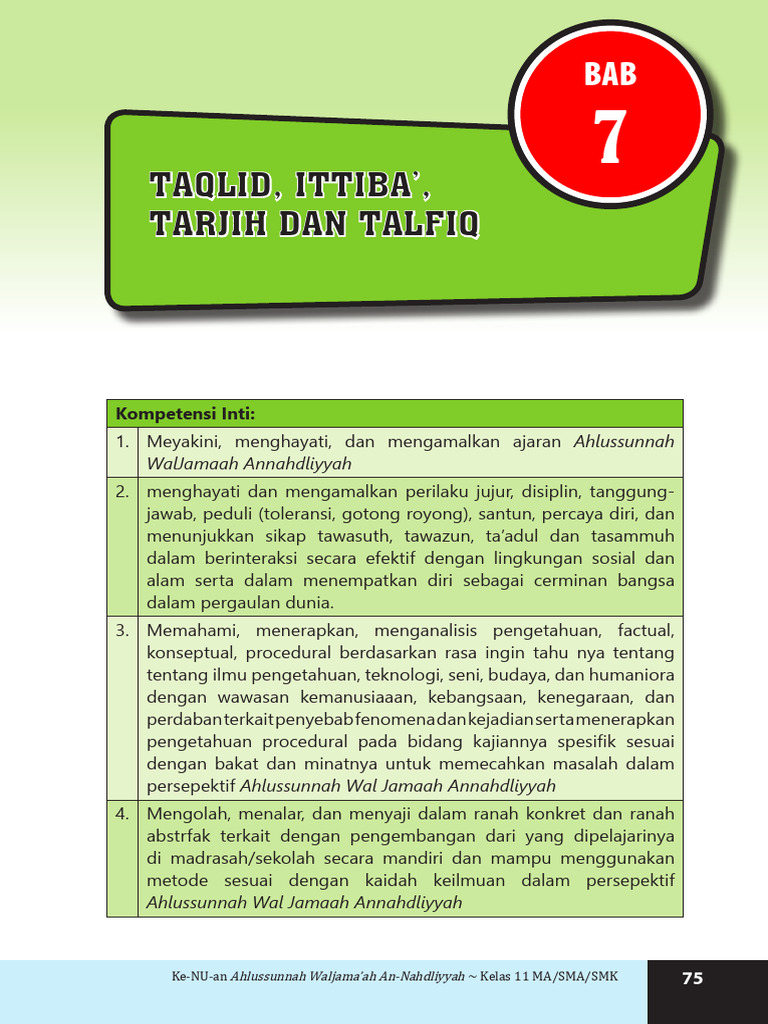Taqlid, Ittiba Dan Tarjih | PDF