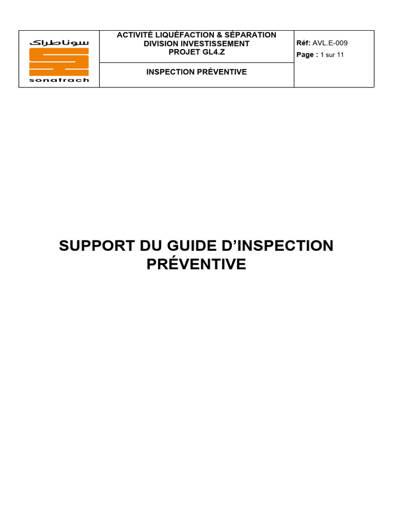 Rapport D'inspection Préventive | PDF