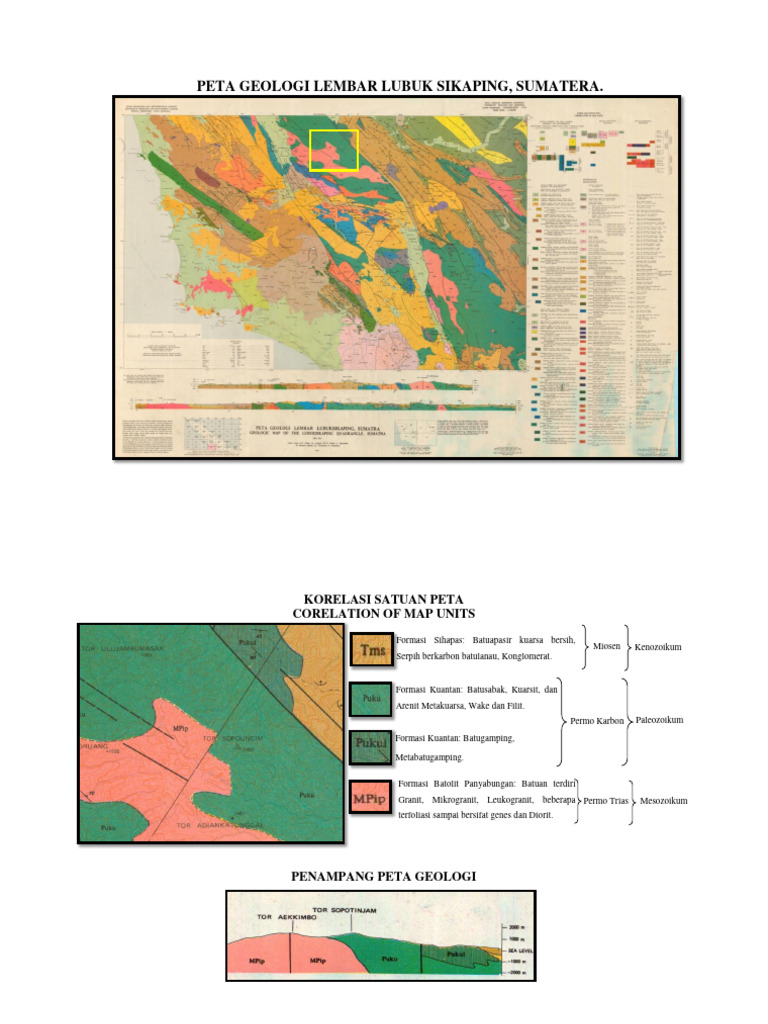 Peta Geologi Lubuk Sikaping, Sumatera | PDF | Sains & Matematika