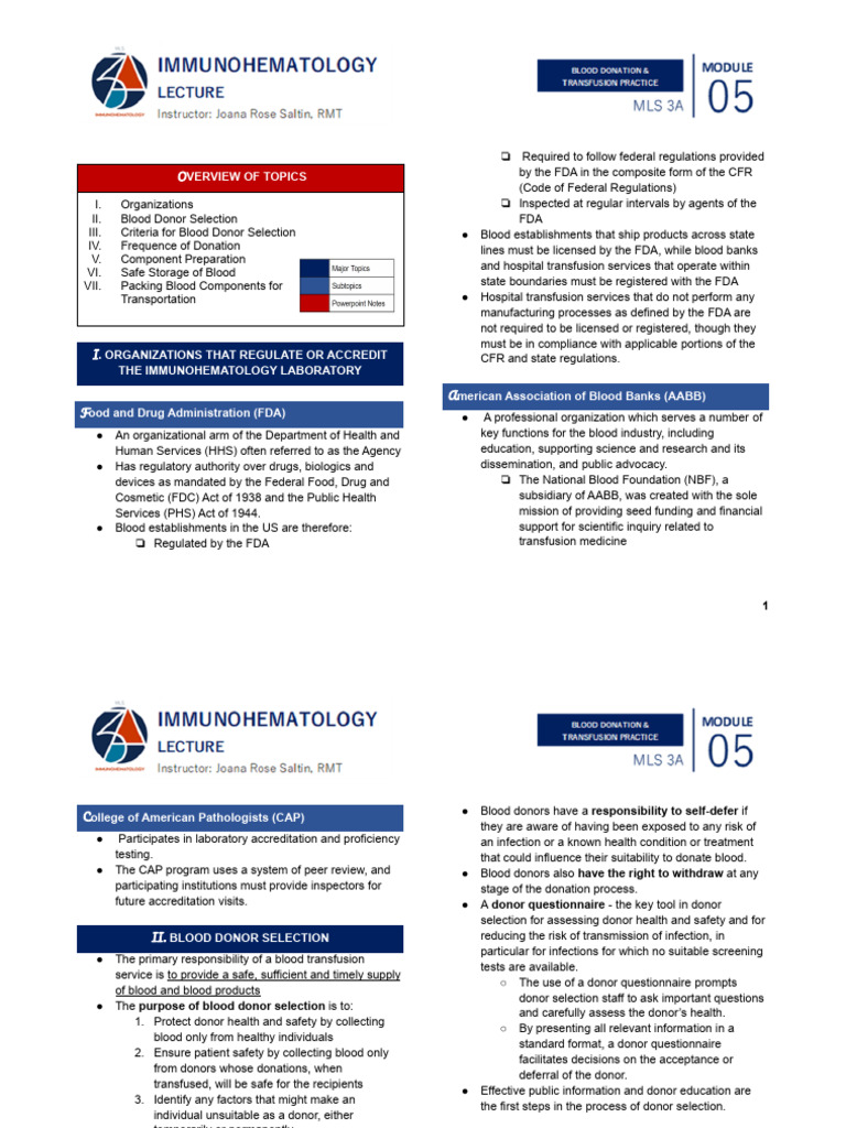Immunohema Lec Module5 | PDF