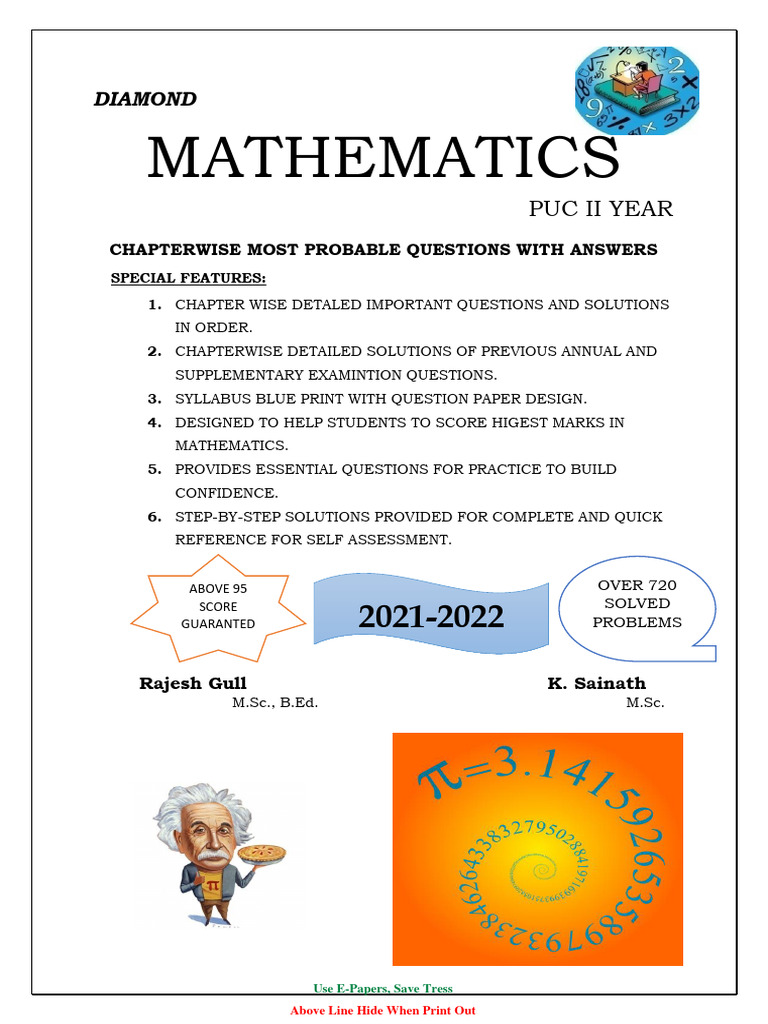 2nd Puc Maths Target 100 | PDF