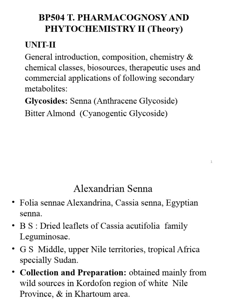 Senna: Chemical Constituents & Uses | PDF