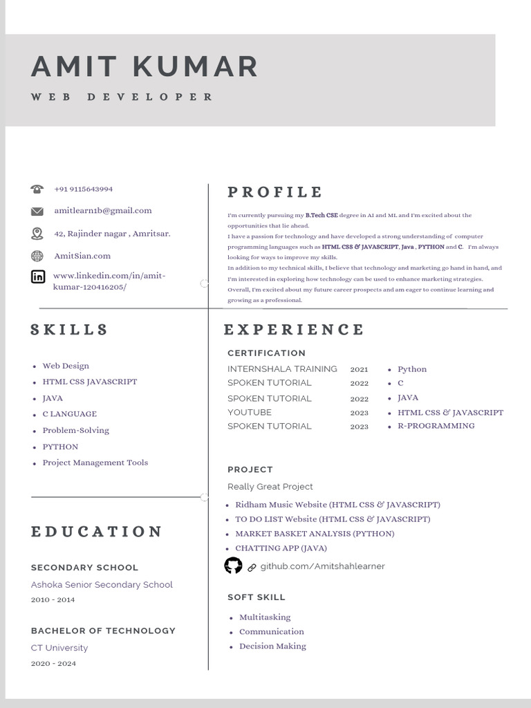 My Resume | PDF | Java Script | Computing