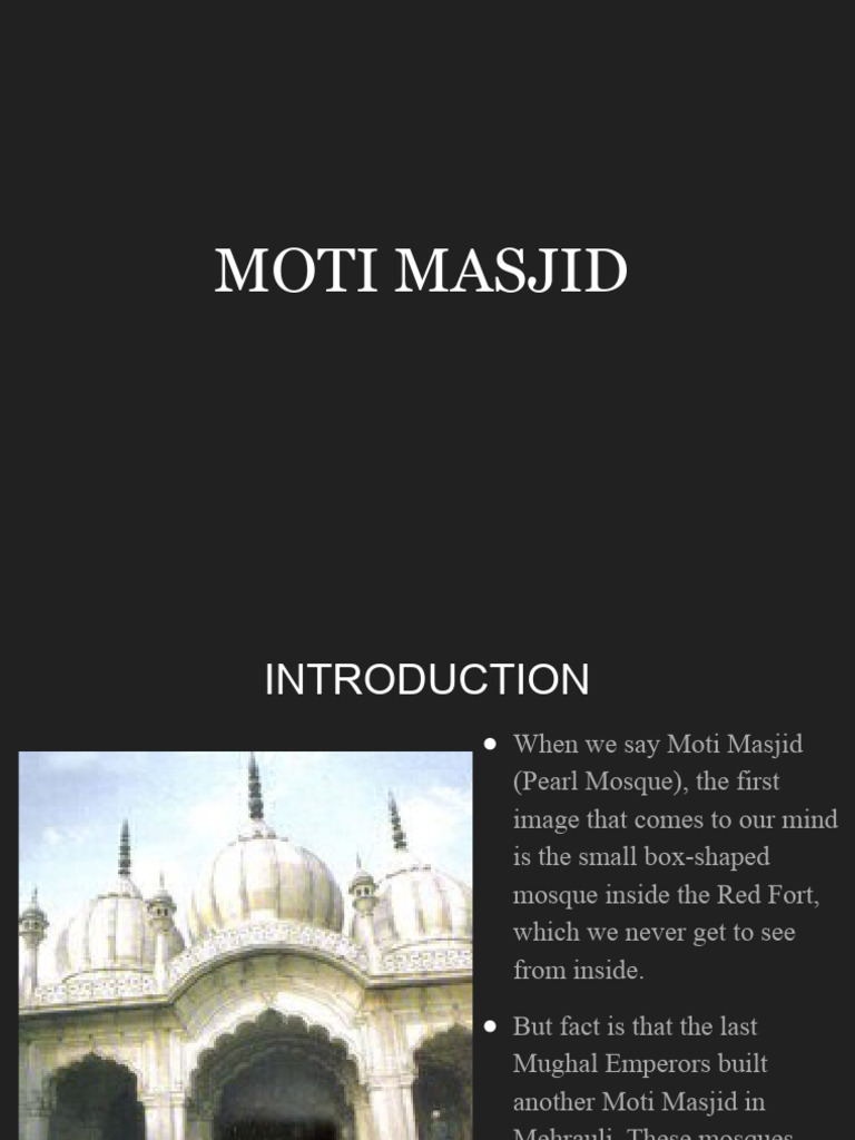 Moti Masjid | PDF