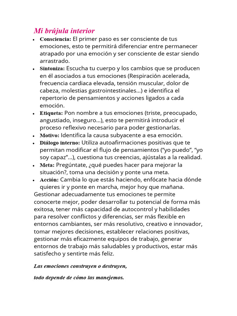 Mi Brújula Interior | PDF