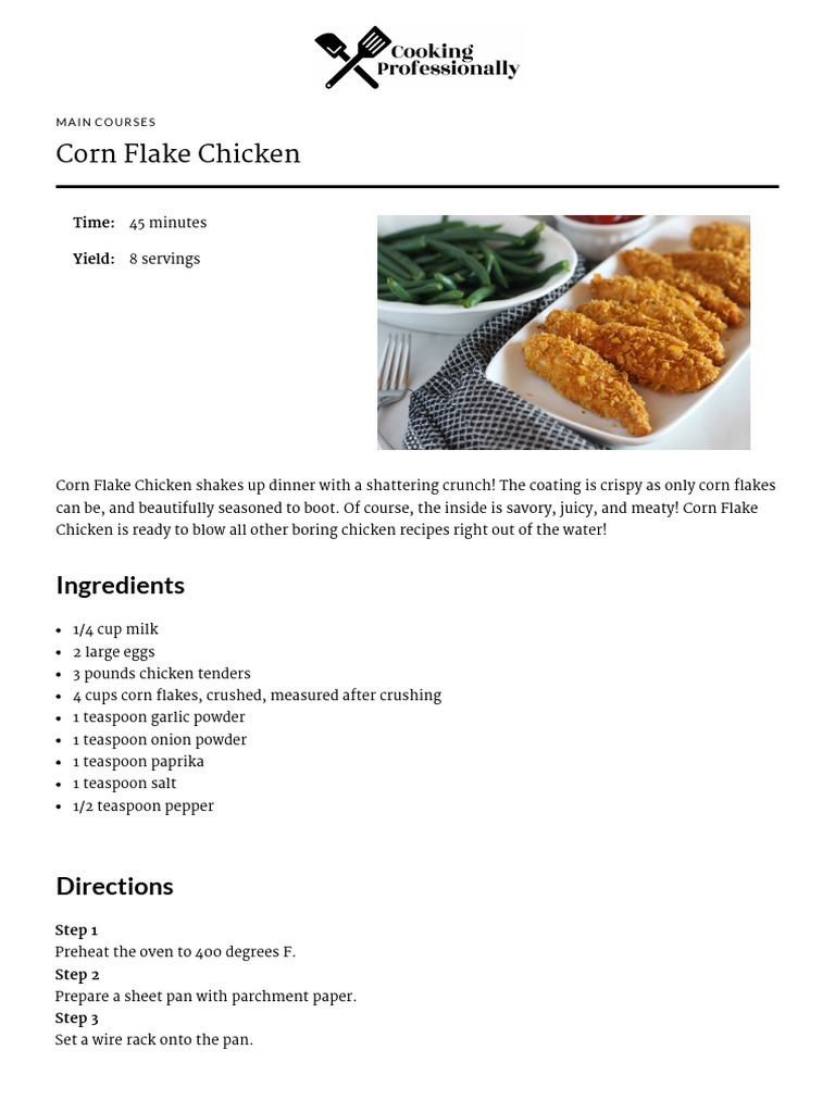 Corn Flake Chicken | PDF