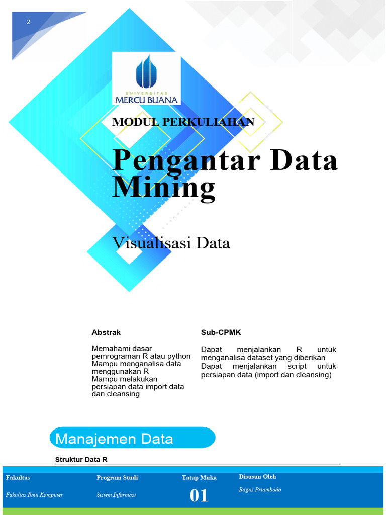 Modul 1 Data Mining Visualisasi Data | PDF