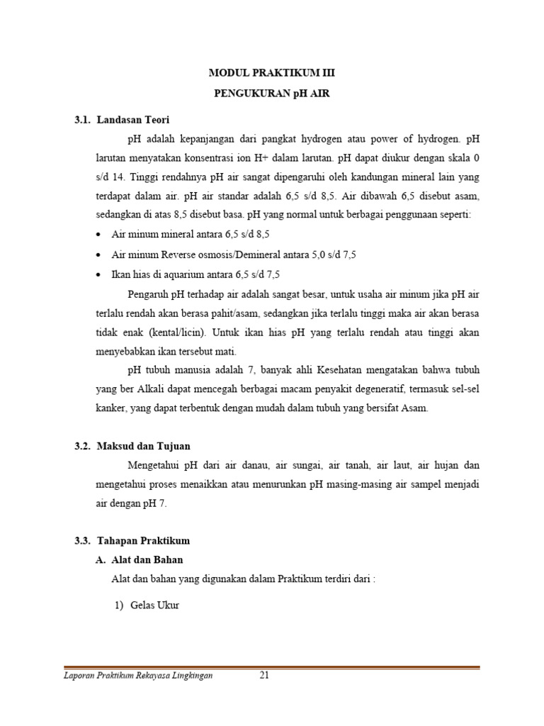 Pengukuran Ph Air Pdf