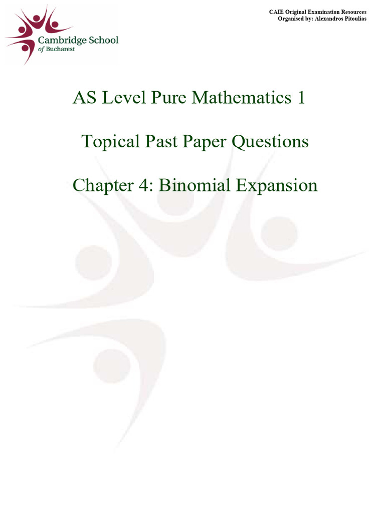 Chapter 4 - Binomial Expansion | PDF