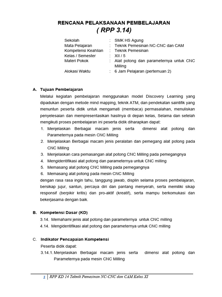 1.2. RPP 3.14 TP NC CNC Dan CAM | PDF
