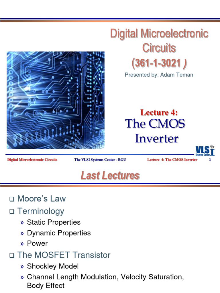 04 The CMOS Inverter Annotated | PDF